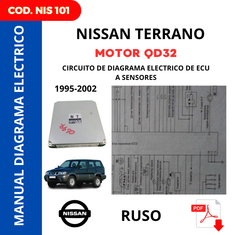 Manual de Diagrama Eléctrico Nissan Terrano Motor QD32 Año 1995-2002 ...
