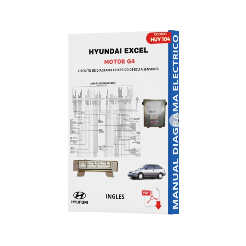 Manual de Diagrama Electrico Hyundai Excel Año 1990 – 1993 Motor G4 ...